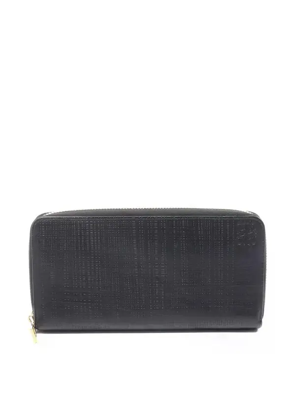 Loewe 2010s Anagram Round Zip Wallet - Black