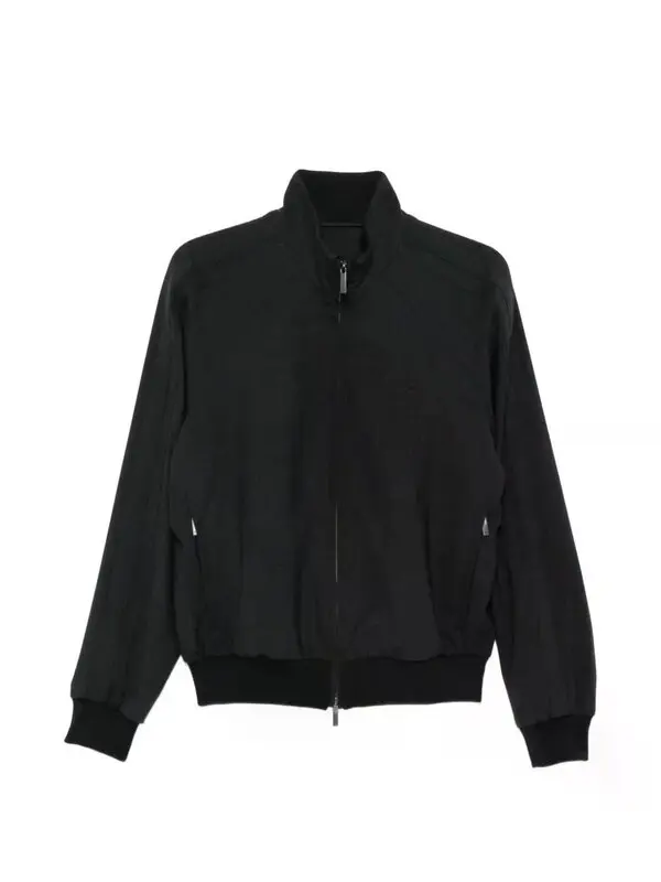 Emporio Armani Zip-up Bomber Jacket - Black