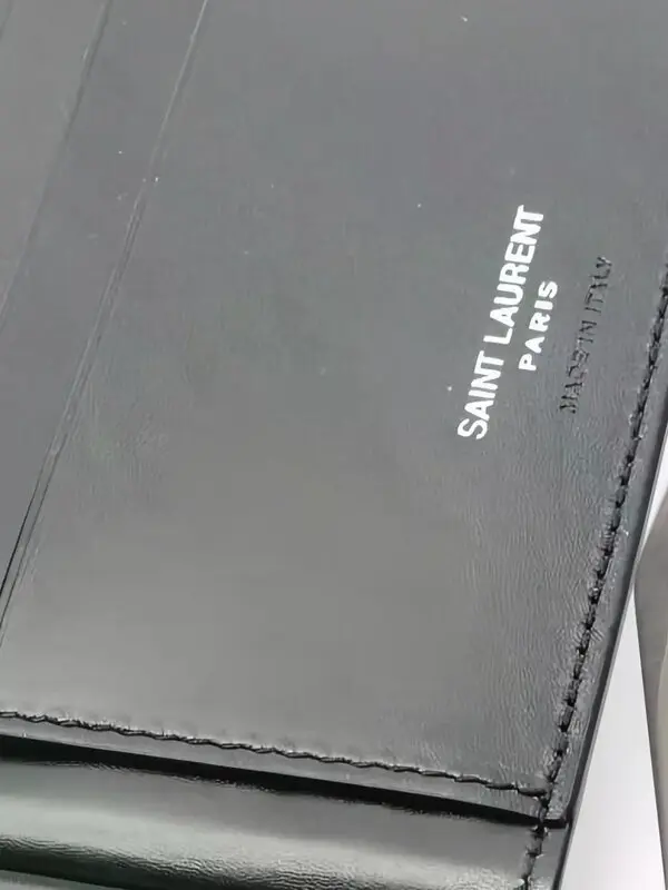 Saint Laurent Logo-appliqué Leather Bi-fold Wallet - Black