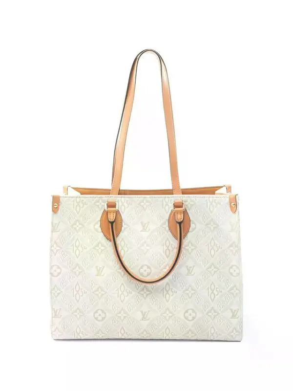 LOUIS VUITTON 2021 On The Go Mm Since 1854 Monogram Jacquard Tote Bag - Neutrals