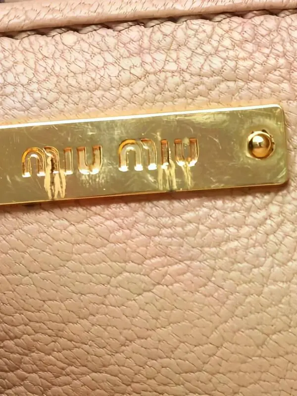 Miu Miu Madras Leather Handbag