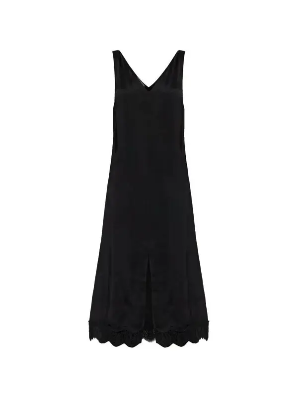 Officine Générale Liara V-neck Lace Dress - Black