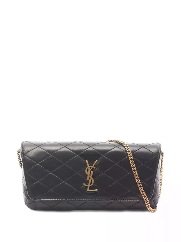 Saint Laurent Gaby Chain Leather Shoulder Bag - Black