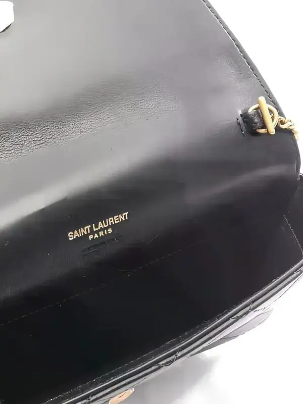 Saint Laurent Gaby Chain Leather Shoulder Bag - Black