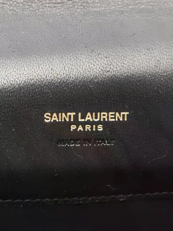 Saint Laurent Gaby Chain Leather Shoulder Bag - Black