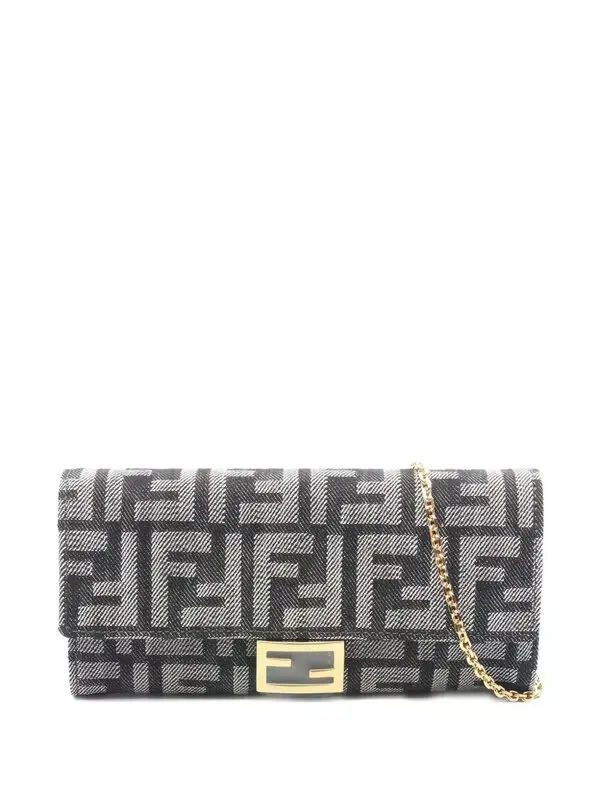 Fendi Baguette Logo Chain Wallet