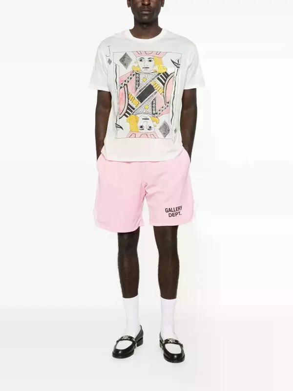 GALLERY DEPT. Logo-print Striped Shorts - Pink