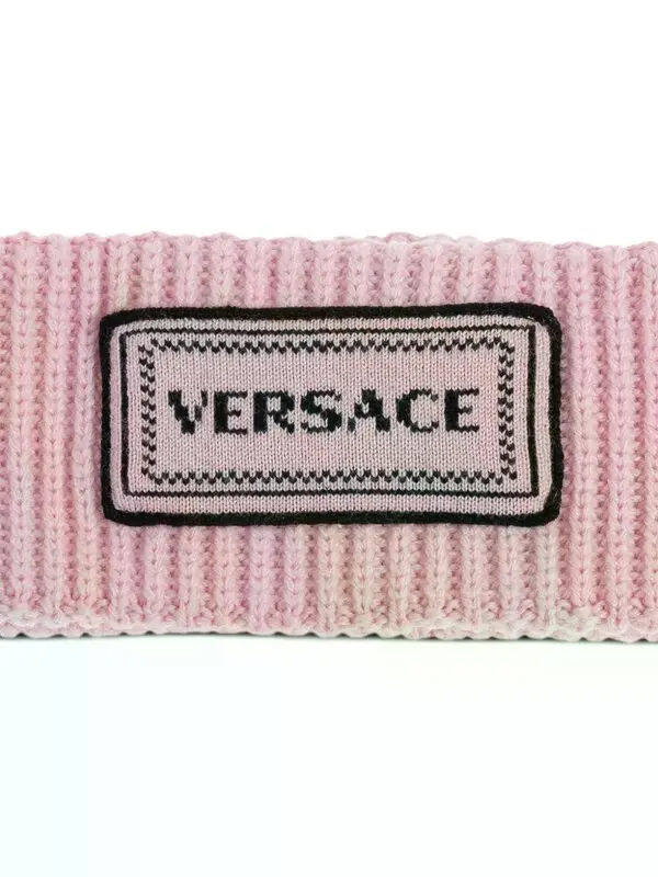 Versace Ribbed Patch Headband - Pink