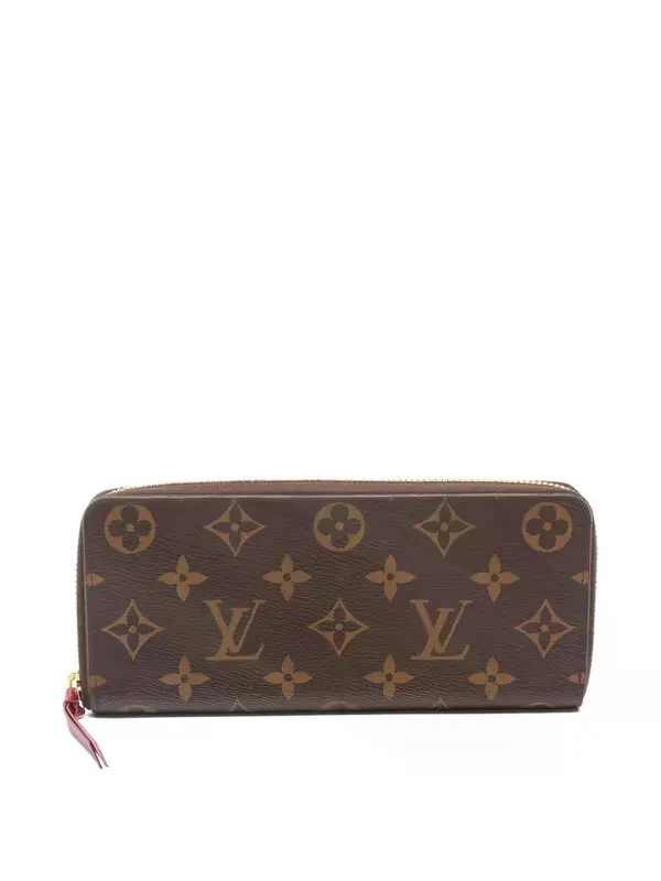 LOUIS VUITTON 2019 Clemence Monogram Zip Wallet - Brown