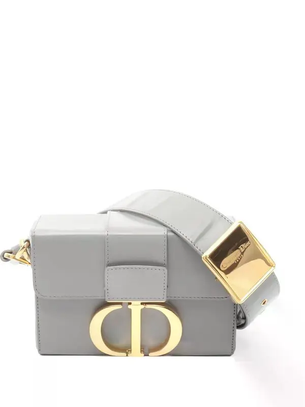 Dior 2010s 30 Montaigne Leather Crossbody Bag - Grey