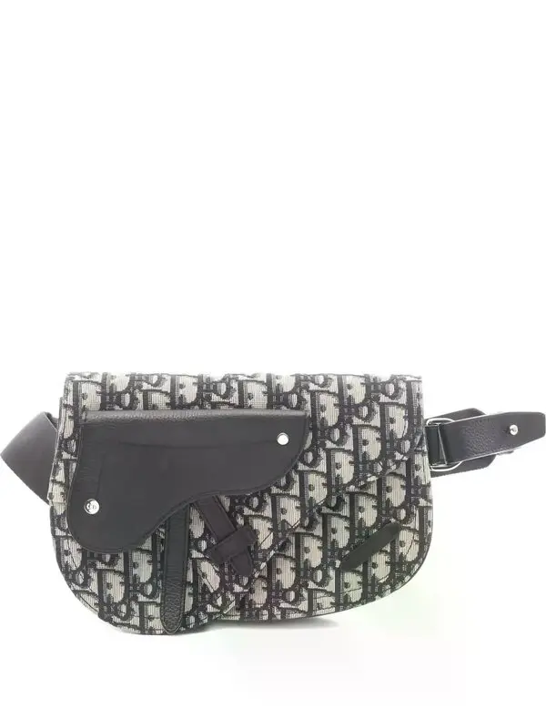 Dior 2010s Oblique Saddle Belt Bag - Neutrals