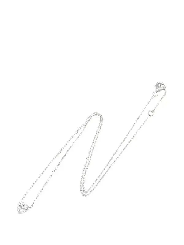 CARTIER 2010s Mini Heart Diamond Necklace - Silver