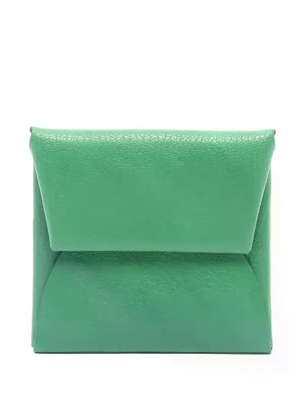 Hermès 2024 Bastia Bamboo Engraved Coin Purse - Green