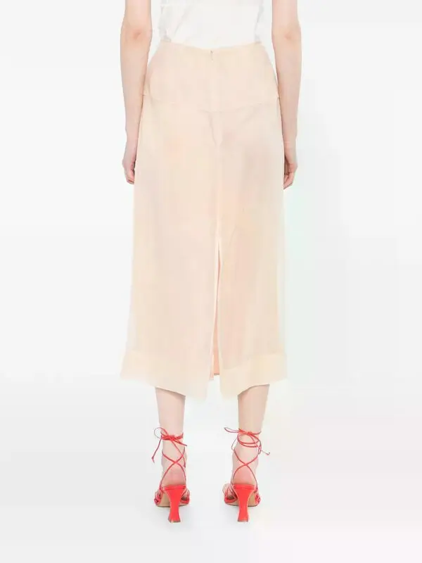 LESS Silk Midi Skirt