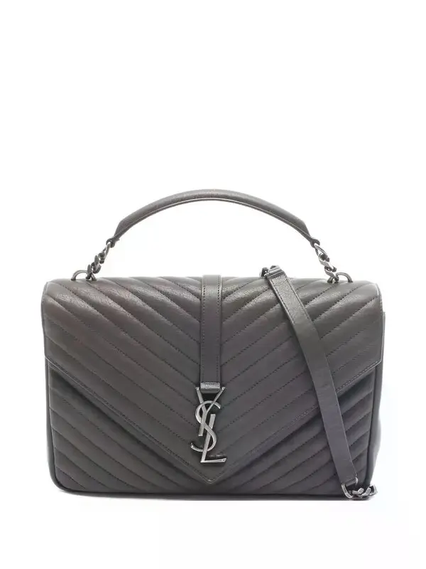 Saint Laurent 2010s Monogram Leather Handbag