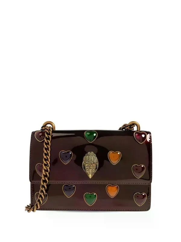 Kurt Geiger Heart Embellished Shoulder Bag - Brown