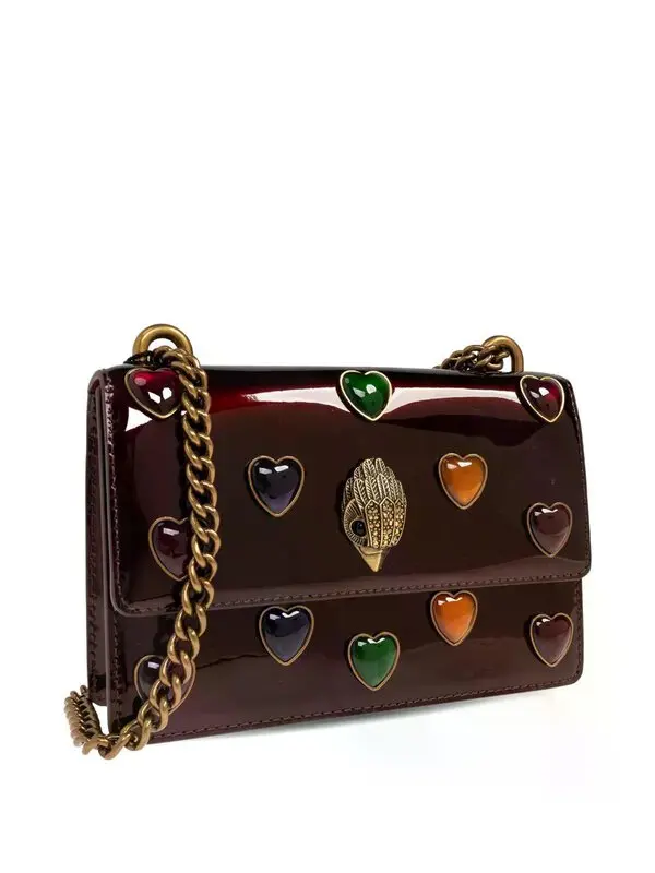 Kurt Geiger Heart Embellished Shoulder Bag - Brown