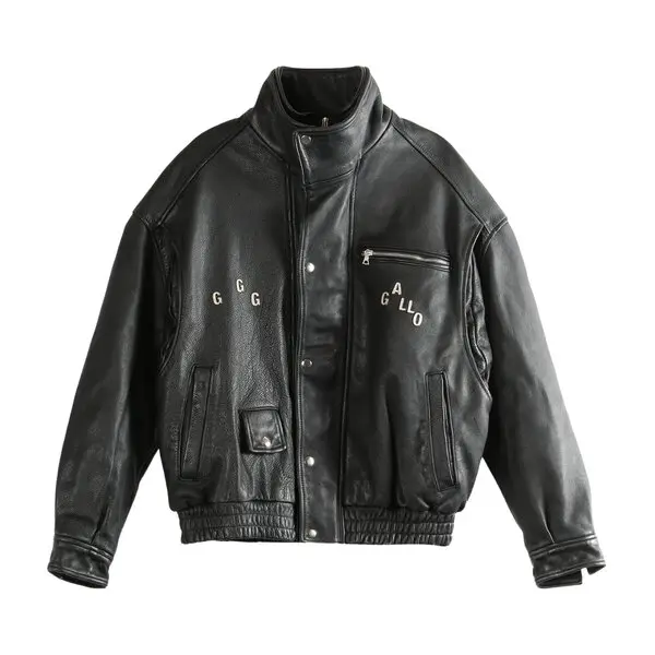 PALY HOLLYWOOD The Commission Leather Bomber Jacket