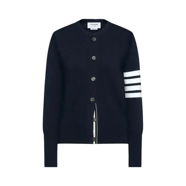Thom Browne Classic Fit Crew Neck Cardigan