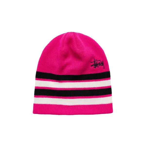 StÜssy Basic Striped Skullcap - Pink