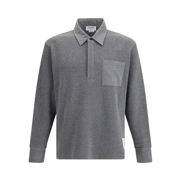 Thom Browne Textured Cotton Rugby Polo