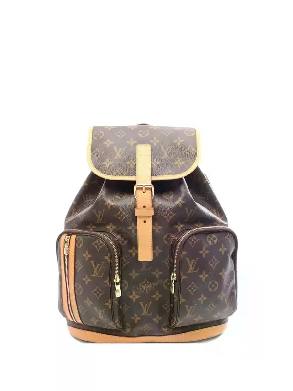 LOUIS VUITTON 2016 Sac Ad Bosforo Monogram Flap Backpack - Brown