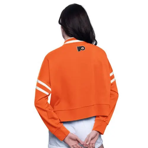 STARTER Philadelphia Flyers Power Play Cropped Pullover Sweatshirt