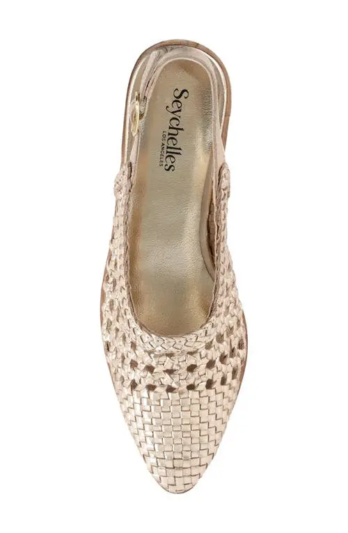 Seychelles Roxanne Slingback Flat - Gold