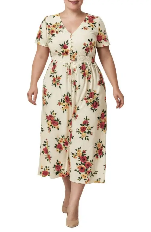 STANDARDS & PRACTICES Floral Midi Shirtdress