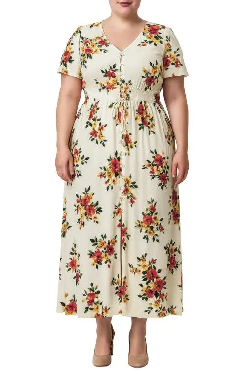STANDARDS & PRACTICES Floral Midi Shirtdress