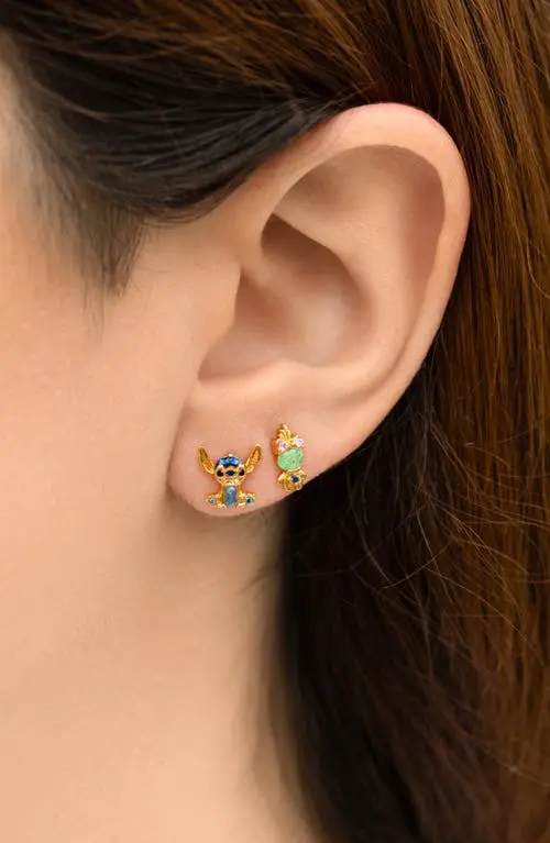 GIRLS CREW X Disney Lilo And Stitch Mismatched Stud Earrings - Gold
