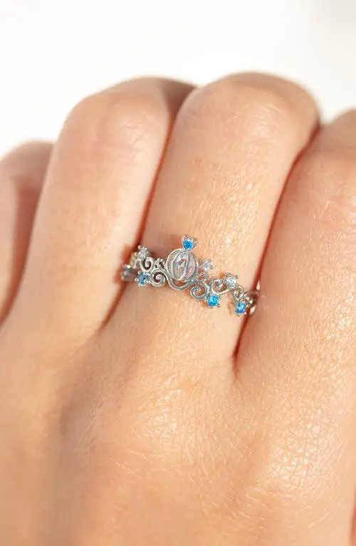 GIRLS CREW X Disney Cinderella Carriage Ring - Silver
