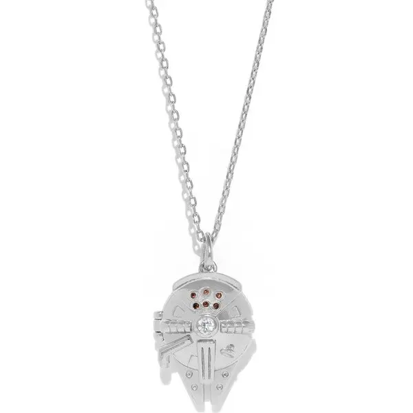 GIRLS CREW Star Wars Millennium Falcon Locket Necklace - Silver