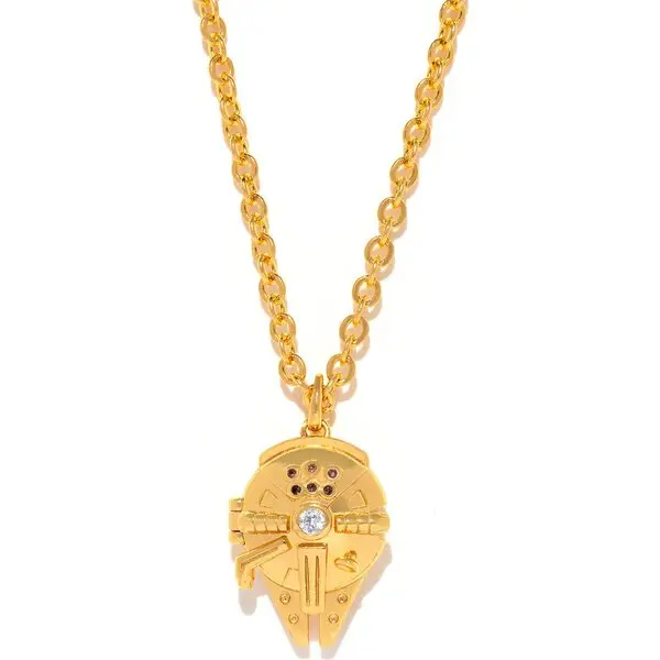 GIRLS CREW Star Wars Millenium Falcon Locket Necklace - Gold