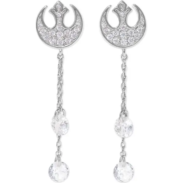 GIRLS CREW Star Wars™ Rebel Alliance Insignia Drop Earrings - Silver