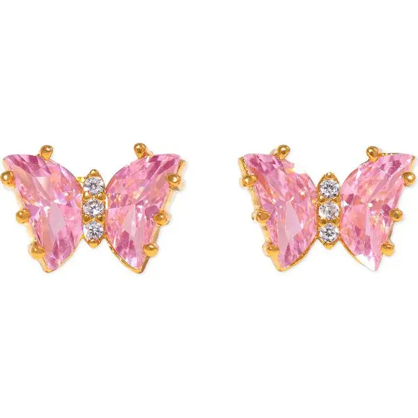 GIRLS CREW Flutter Love Stud Earrings - Gold