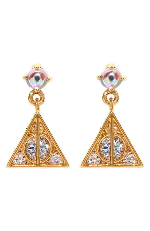 GIRLS CREW X Harry Potter™ Deathly Hallows Drop Earrings - Gold