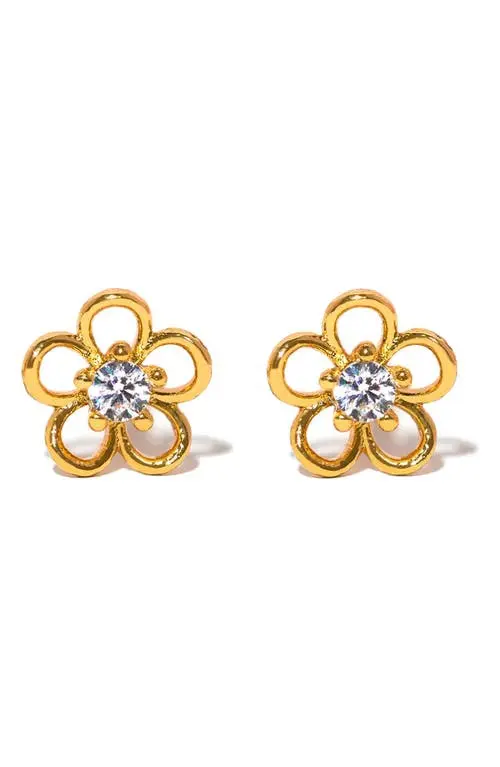 GIRLS CREW Teeny Tiny Flower Stud Earrings - Gold