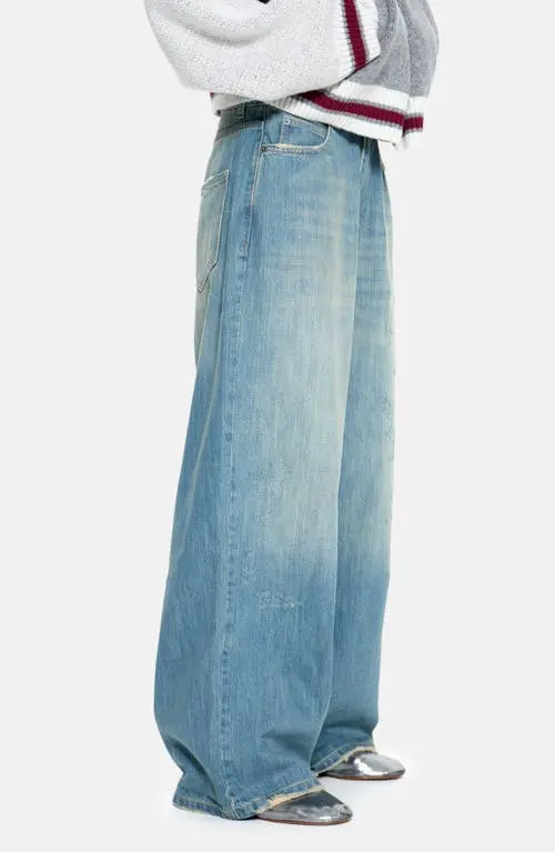 JADED LONDON Light Wash Slub Colossus Jeans