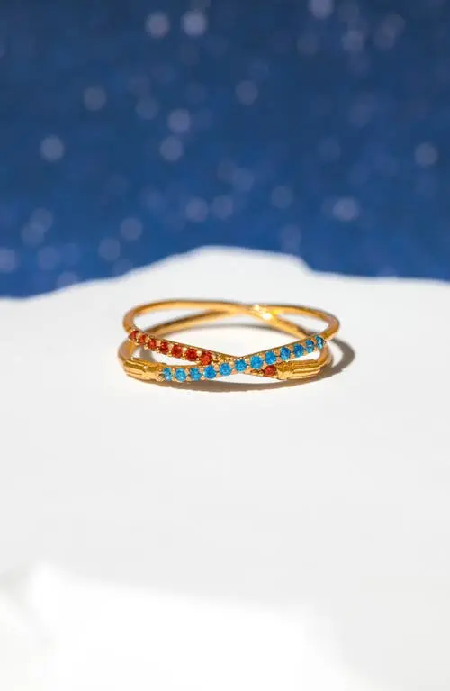 GIRLS CREW Star Wars™ Lightsaber Duel Crossover Ring - Gold