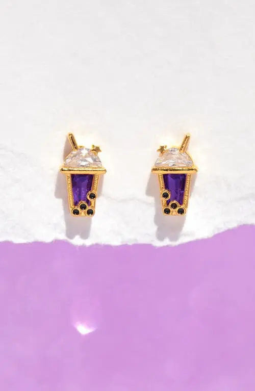 GIRLS CREW It's Boba Time Stud Earrings