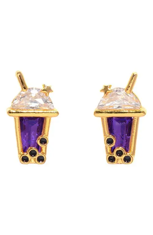 GIRLS CREW It's Boba Time Stud Earrings - Gold