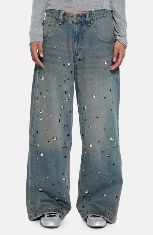 JADED LONDON Bolted Studded Colossus Jeans - Denim