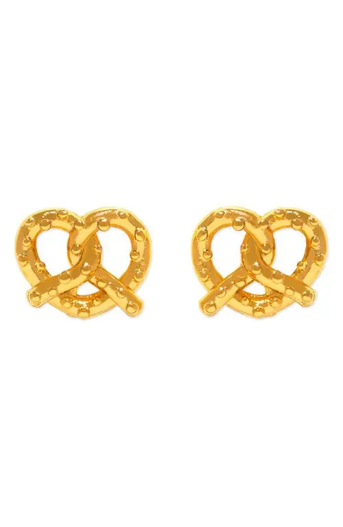 GIRLS CREW Pretzel Stud Earrings - Gold