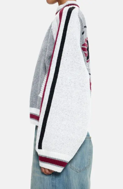JADED LONDON Team 85 Knitted Bomber Jacket