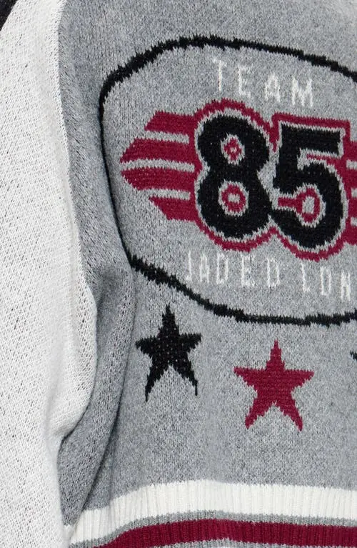 JADED LONDON Team 85 Knitted Bomber Jacket