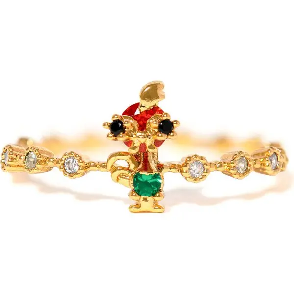 GIRLS CREW X Disney Princess Moana Hei Hei Ring - Gold