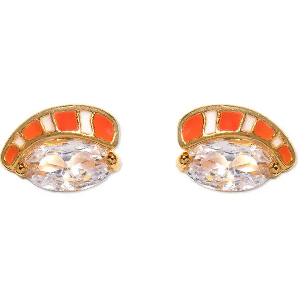 GIRLS CREW Salmon Nigiri Stud Earrings - Gold