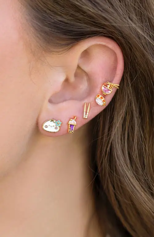 GIRLS CREW Salmon Nigiri Stud Earrings