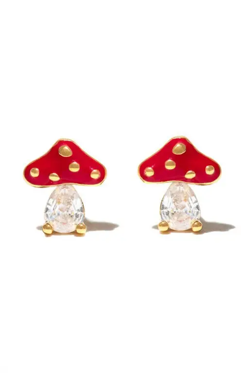 GIRLS CREW Magical Mushroom Stud Earrings - Gold